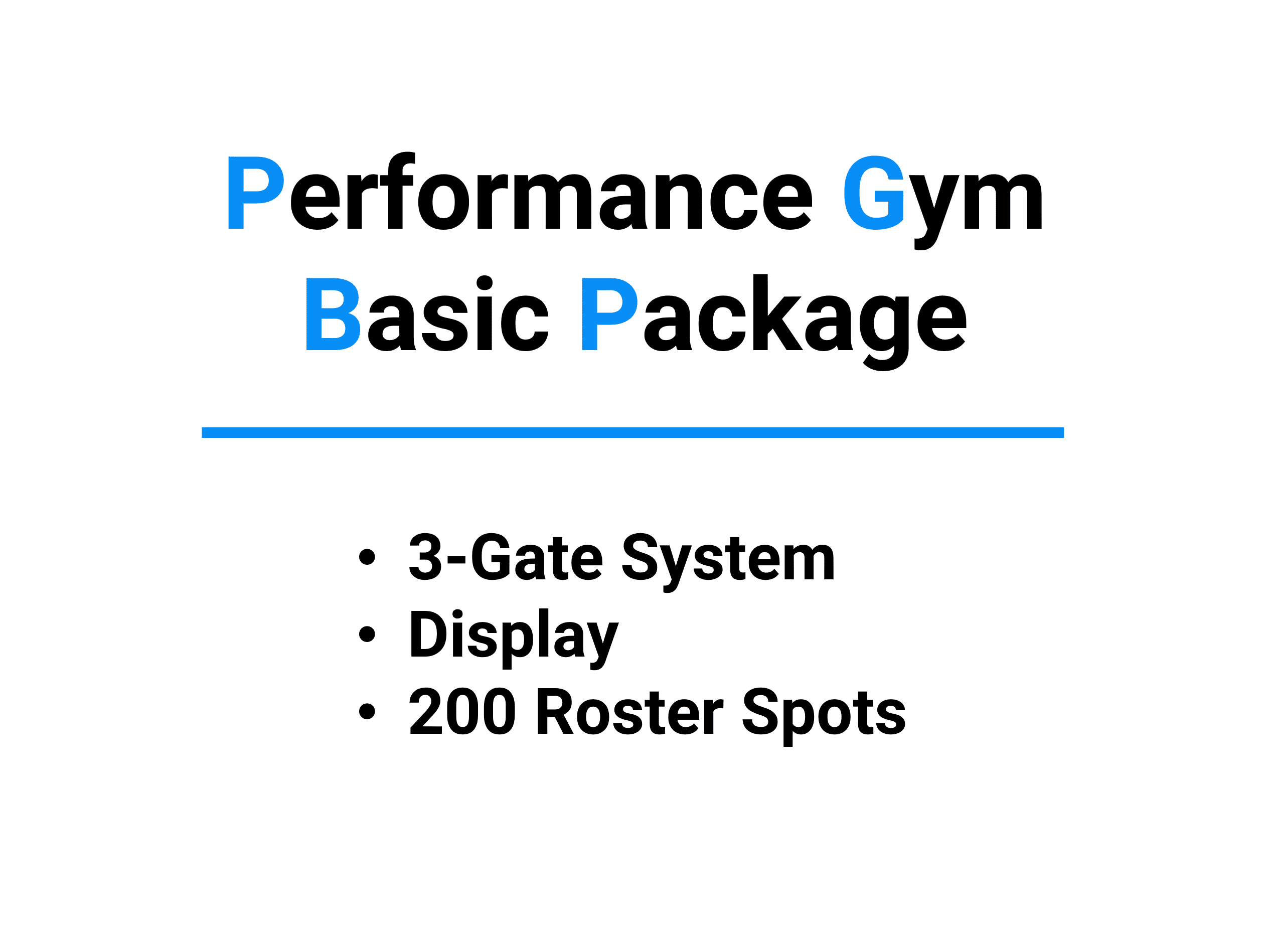 Performance Gym Basic Package – Dashr