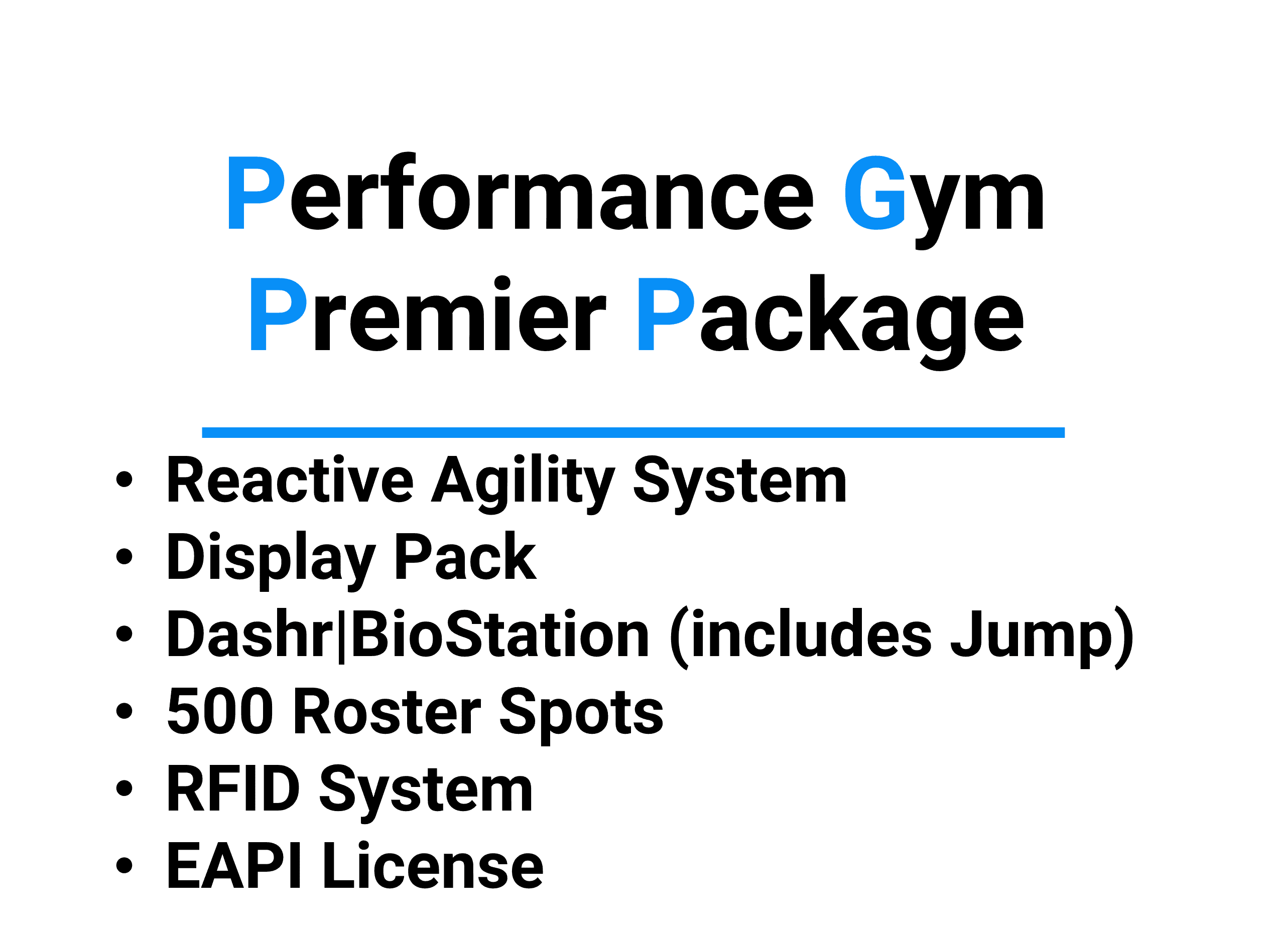 Performance Gym Premier Package – Dashr